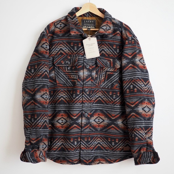 Jachs | Jackets & Coats | Jachs Ny Wool Coat Sherpa Lined Shirt Jacket ...